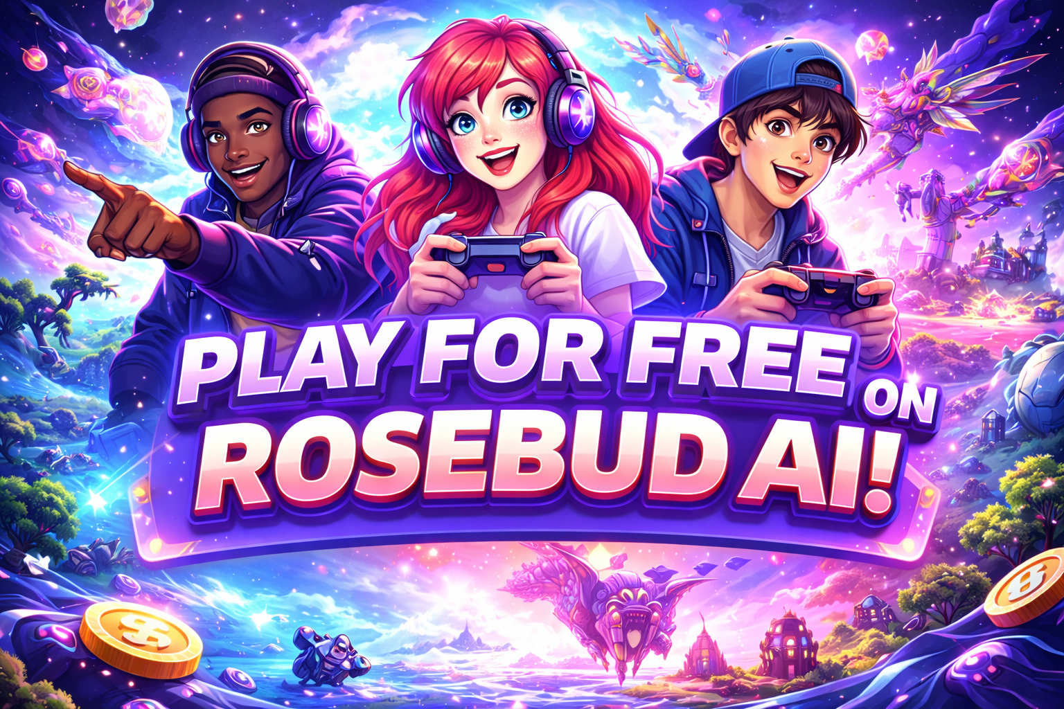 Vibe Coding Platform: Free AI Games & No-Code AI Game Creator | Rosebud AI